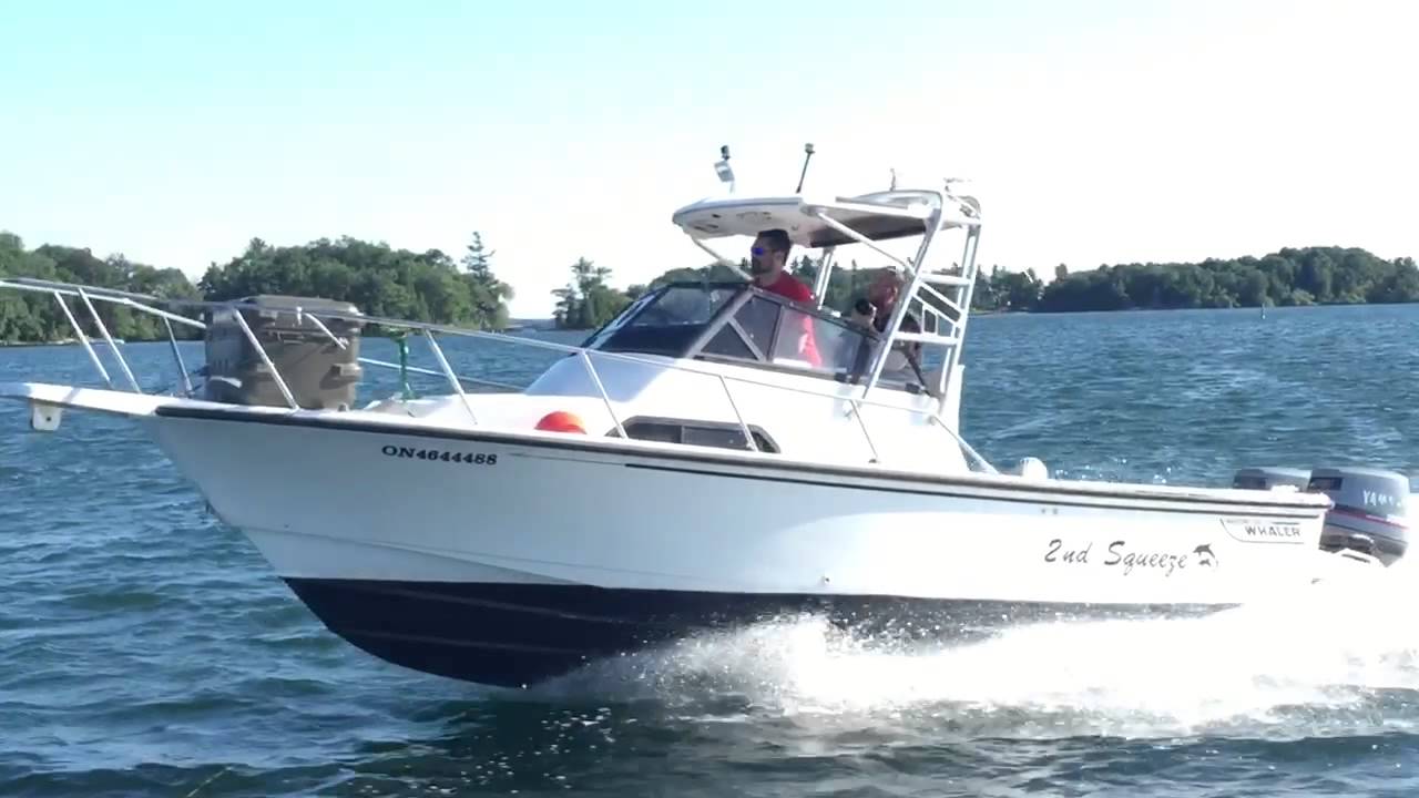 1992 23' Boston Whaler 23 Walkaround - YouTube