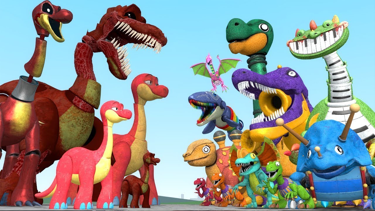 BRON THE DINOSAUR FAMILY VS ALL TOY POPPY PLAYTIME 4 FAMILY BATTLE In ...