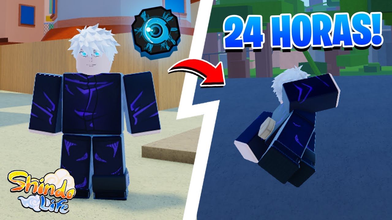 *NOVO* ME TRANSFORMEI no GOJO por 24 HORAS no SHINDO LIFE! - YouTube