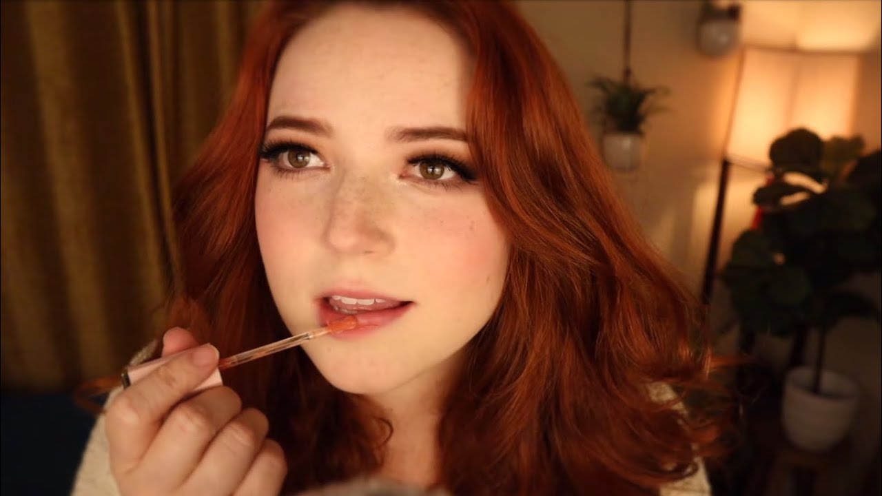 ASMR Lipgloss Collection & Mouth Sounds (raining) - YouTube