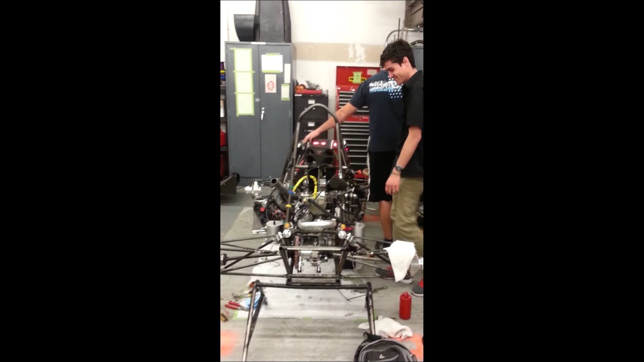 Csun fsae 2013-2014 engine start - YouTube