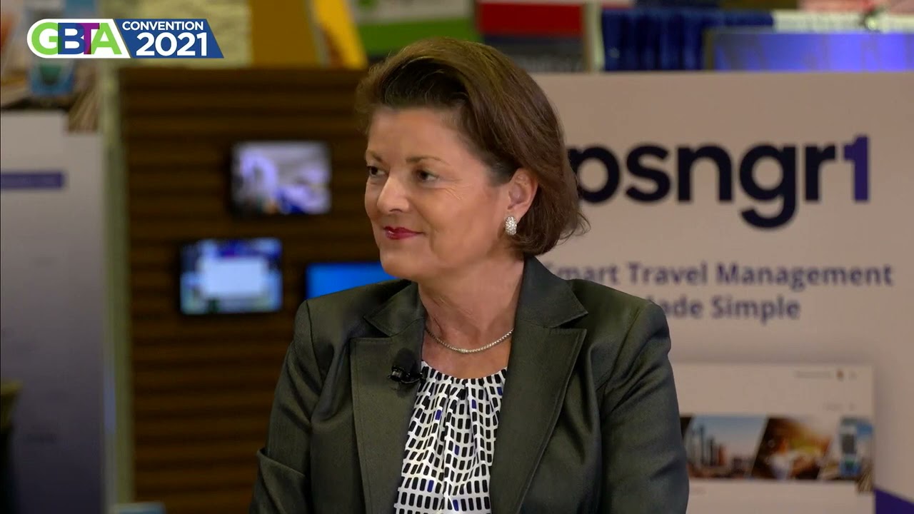 Rob Gurney from oneworld at the Broadcast Studio | GBTA Convention 2021 ...