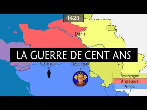 La guerre de Cent Ans - Résumé sur cartes