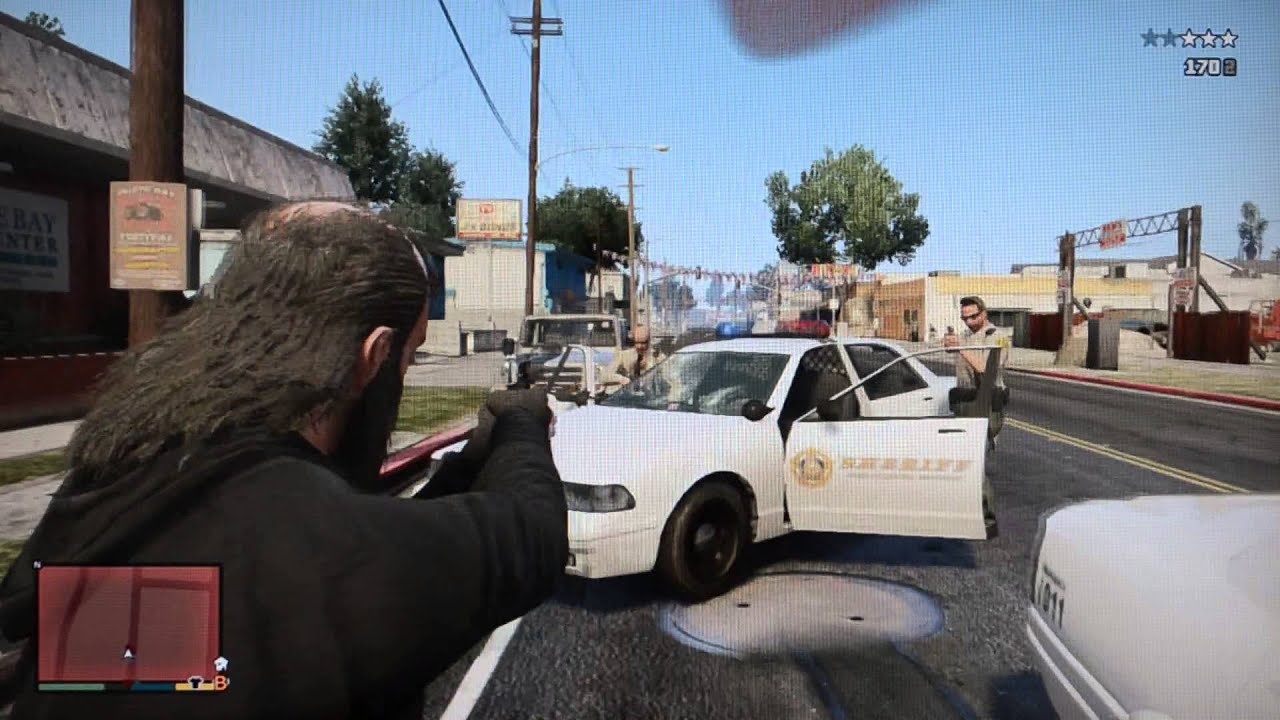 Police Chase and Shootout GTA V 5 - YouTube