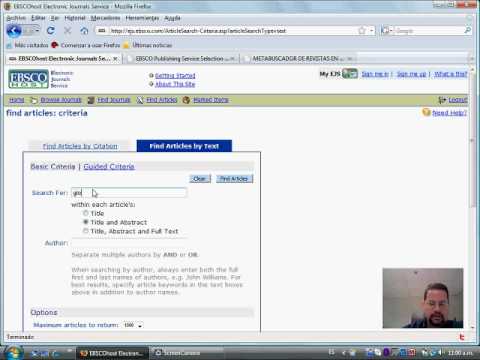 Taller sobre Electronic Journal Service (EJS) de Ebsco - YouTube