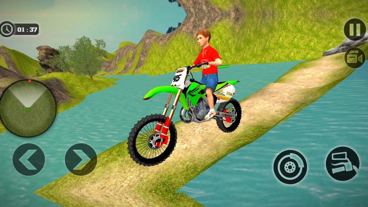 Kids Downhill Mountain Motorbike Rider - Motobike Game। Bike Game For ...