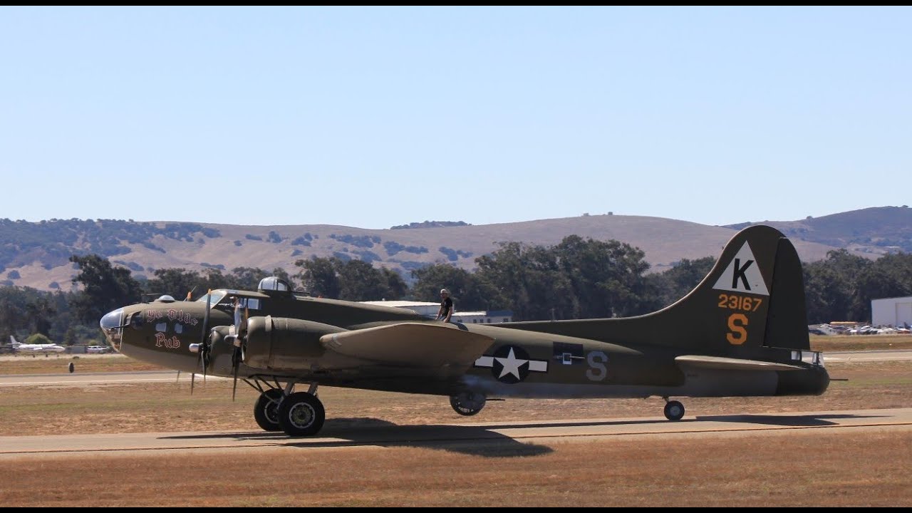 B-17 Bomber Flight Demo Central Coast Airfest Santa Maria CA Sep-21 ...