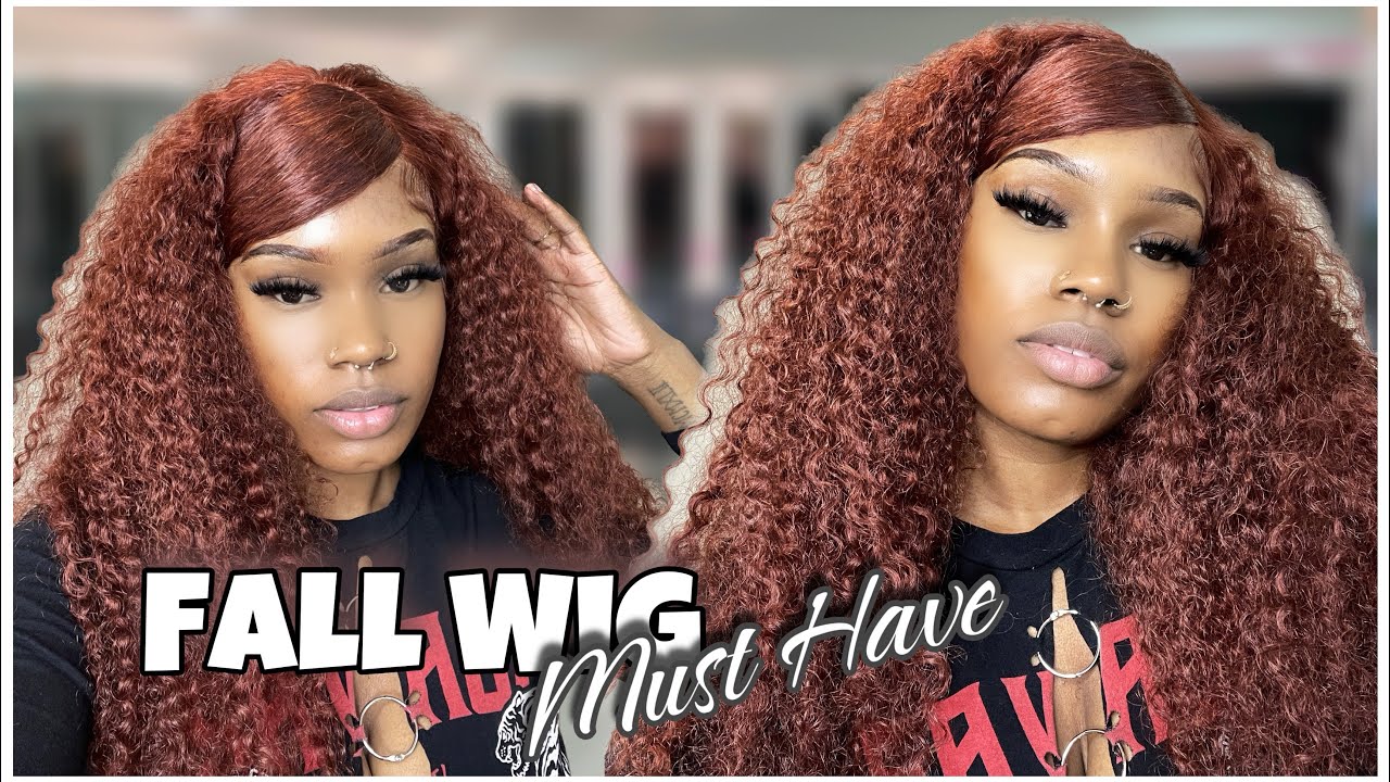Fall Wig Transformation: 100% Beginner friendly Reddish Brown Install ...