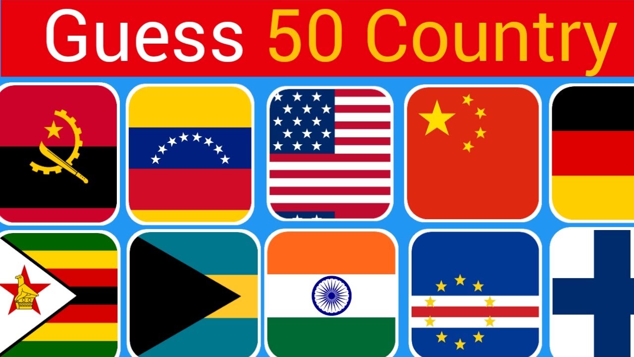 Guess the Country: 50 Flag Challenge | #Test your knowledge! - YouTube