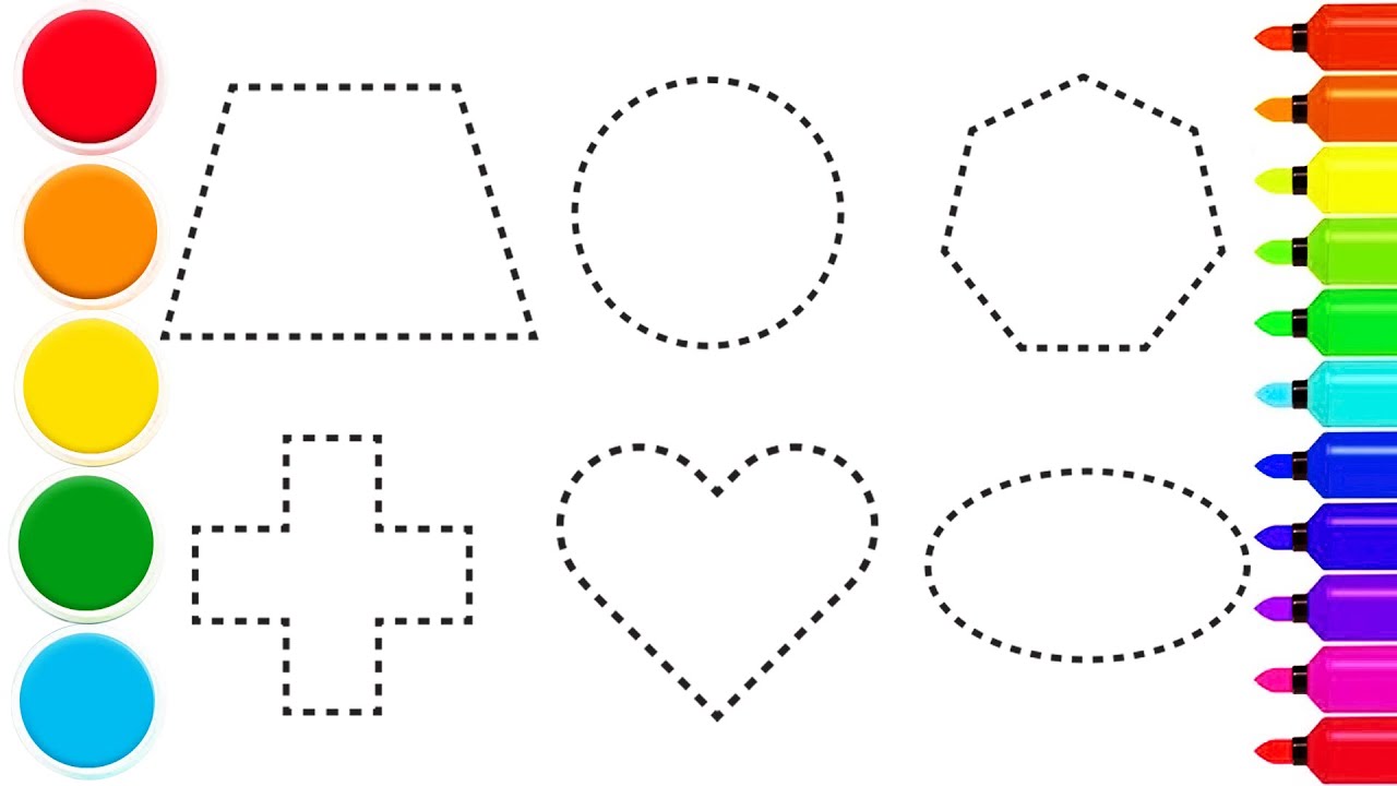 How to draw simple 2d geometric shapes | step by step - YouTube