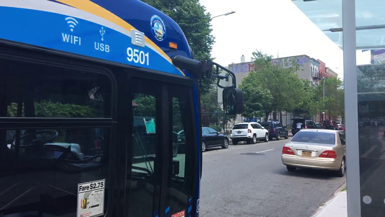 MTA NYC Bus New Flyer XDE40 #9501 B38 - YouTube