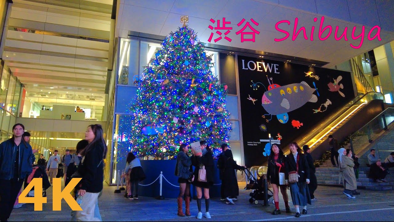 【4k】Tokyo night walk-Shibuya🐶夜の渋谷を散歩 - YouTube
