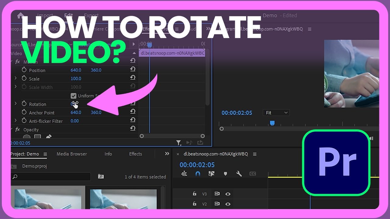 How To Rotate A Video In ADOBE PREMIERE PRO 2024 ¿ - YouTube