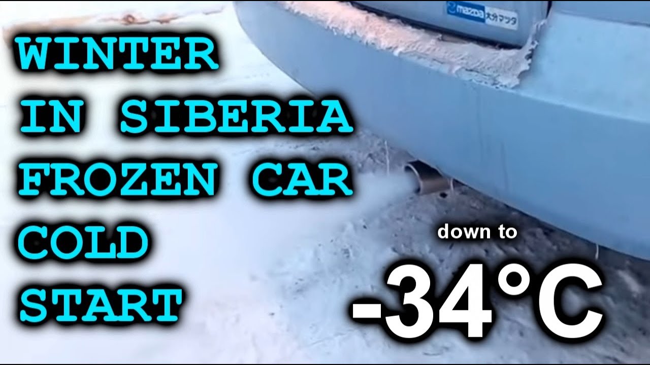 FROZEN COLD STARTS compilation. -34*C! Холодный запуск в мороз -34 ...