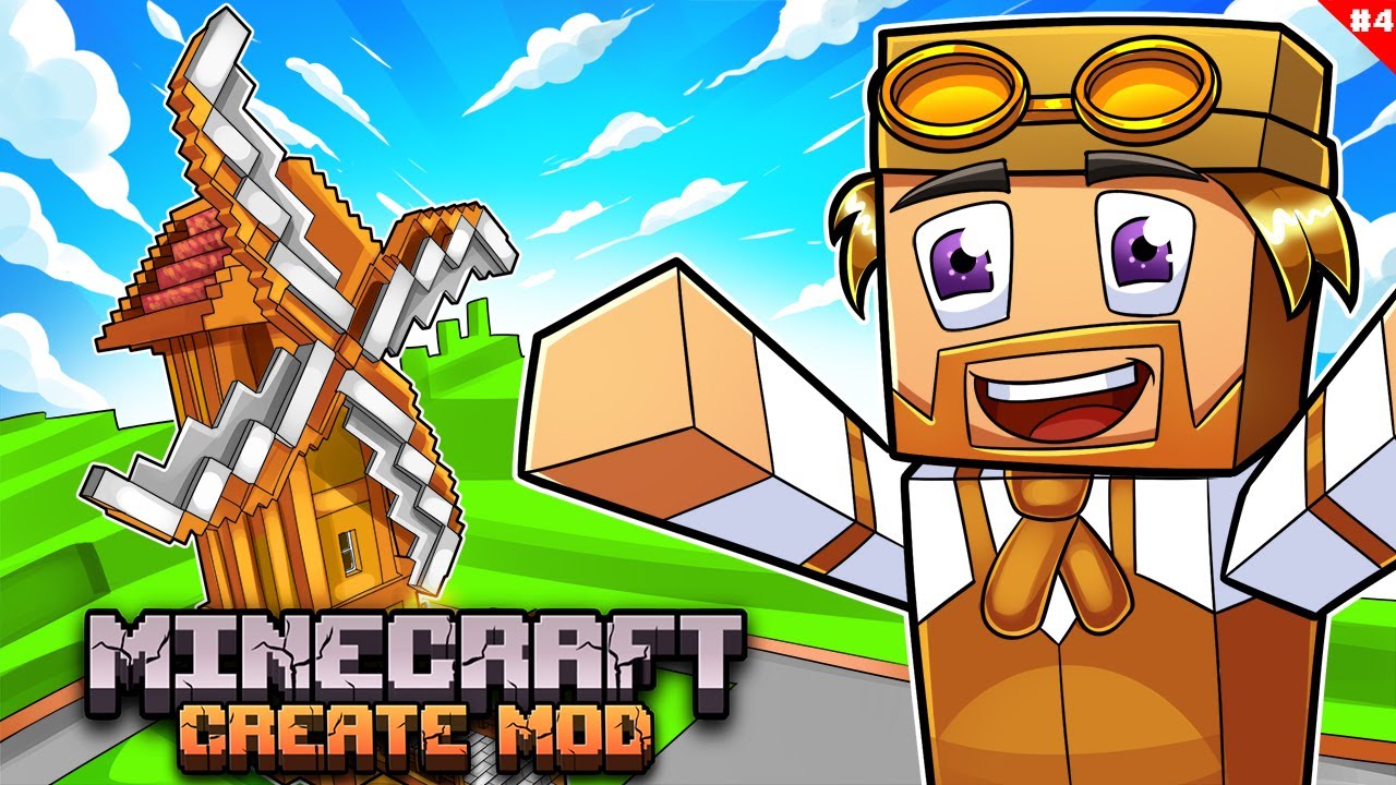 How To Build A Create Mod Windmill - Day 4 - YouTube