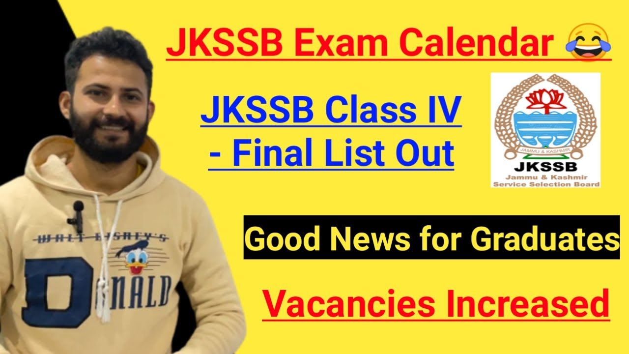 JKSSB Exam Calendar 😂😂 JKSSB Class IV Update // Good News for Graduates ...