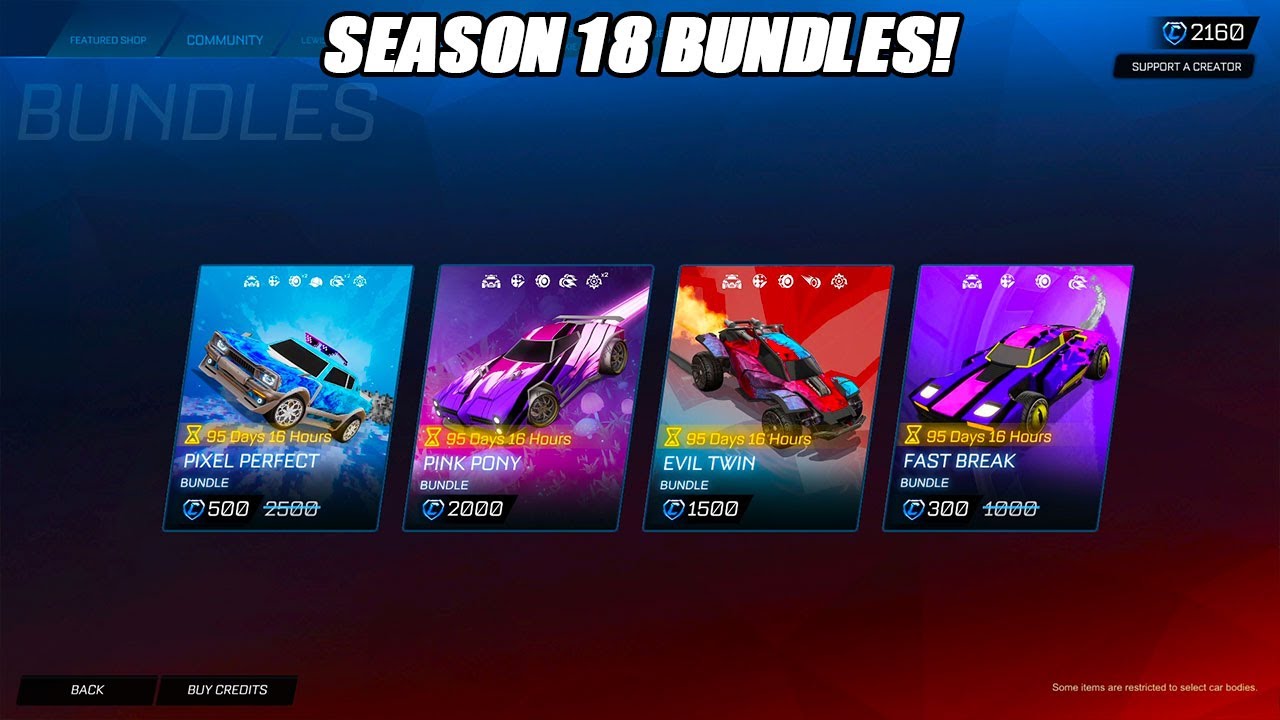 Showcasing *NEW* Season 18 Bundles In Rocket League!! - Rocket League ...