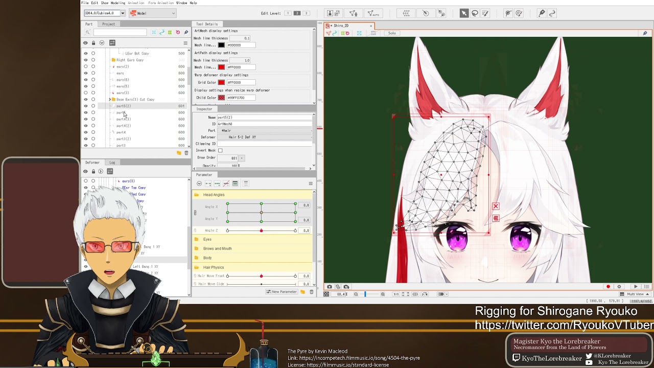 VTuber Live2D Rigging - Fox Ears with Head Angle XYZ - YouTube