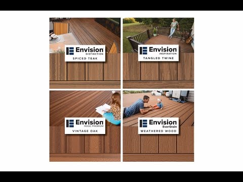 Blonde composite decking colors - Envision Composite Decking - YouTube