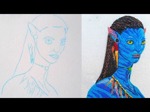 Avatar | Avatar embroidery | @greenartstitchery - YouTube