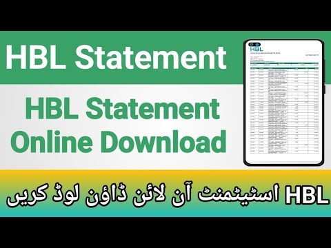How to download HBL bank statement online | HBL bank ki statement ...