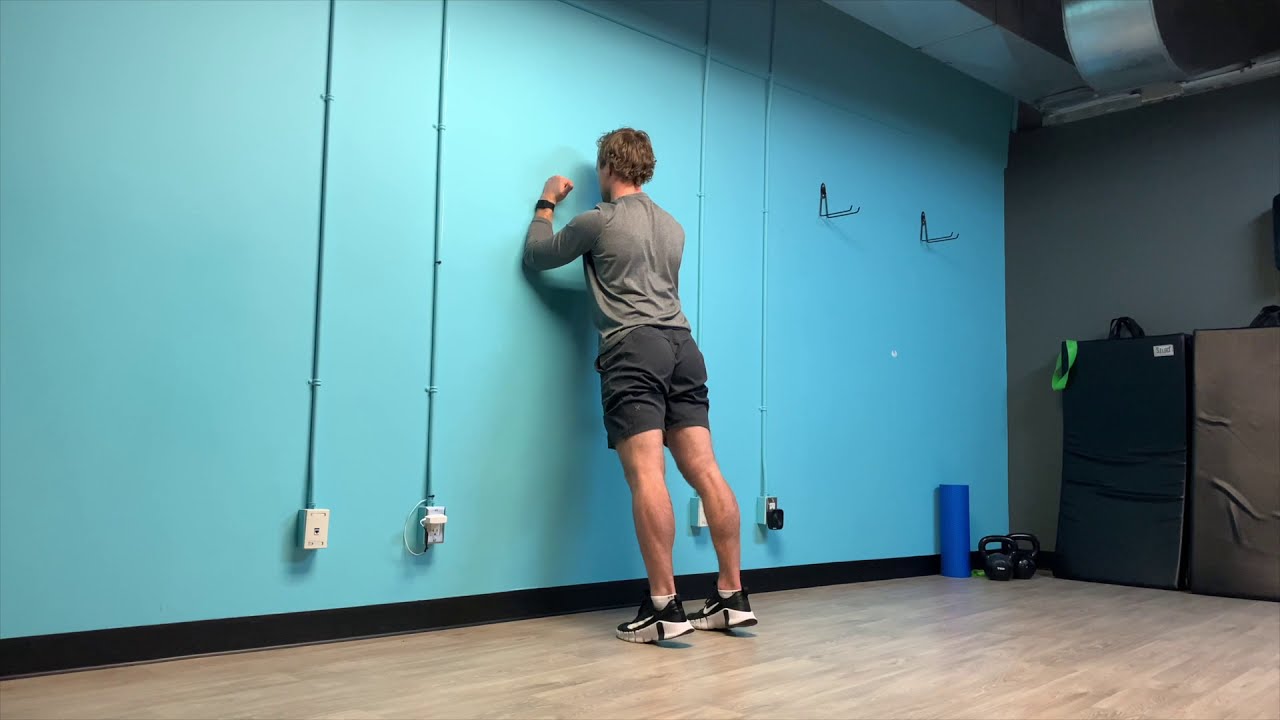 Wall Elbow Push Up Plus - YouTube