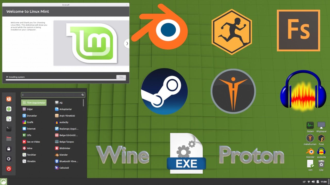 Goodbye Windows Hoşgeldin Linux Mint b4 - YouTube