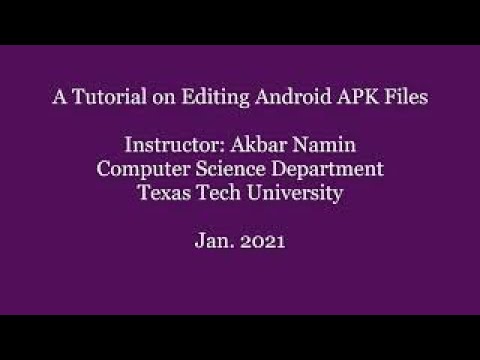 A Tutorial on APKTool: Editing Android APK Files - YouTube