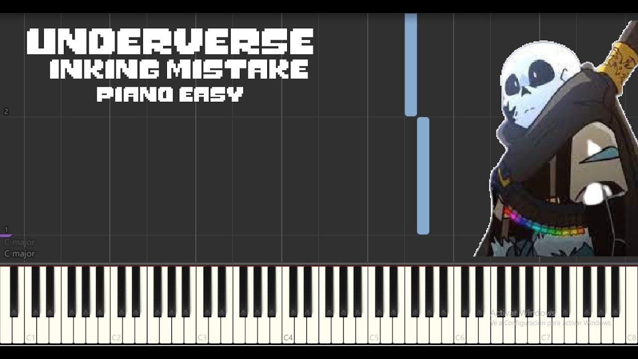 Inking Mistake from Underverse - Easy Mode [Piano Tutorial] (Midi ...