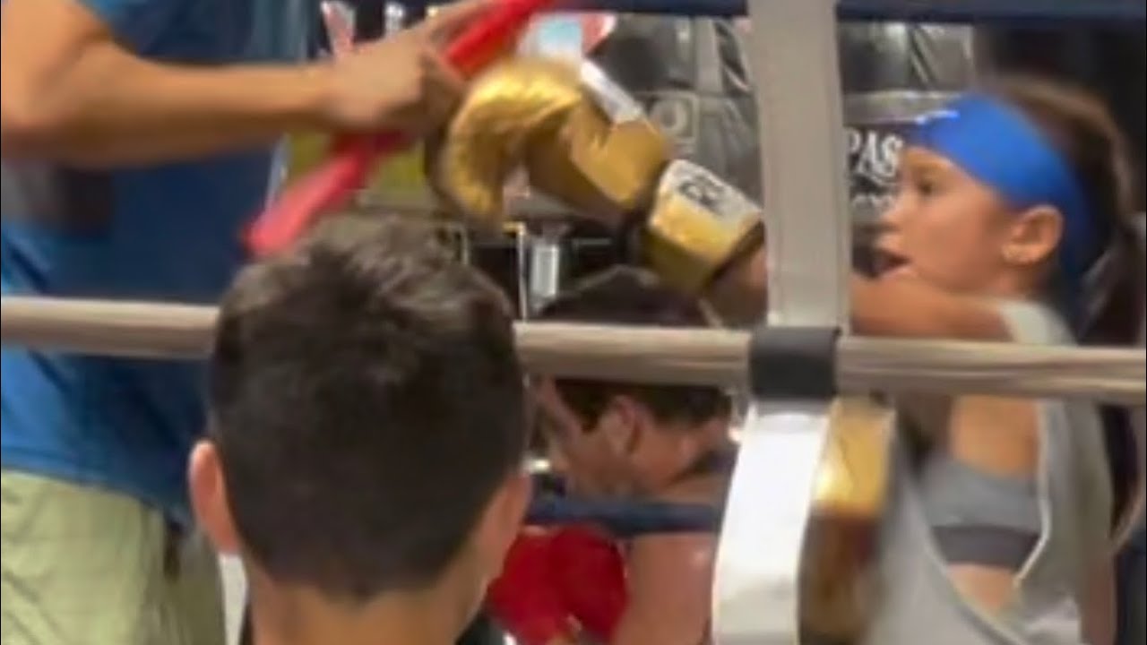 6 year old Filipino American Boxer Sensational Samara Jade training ...