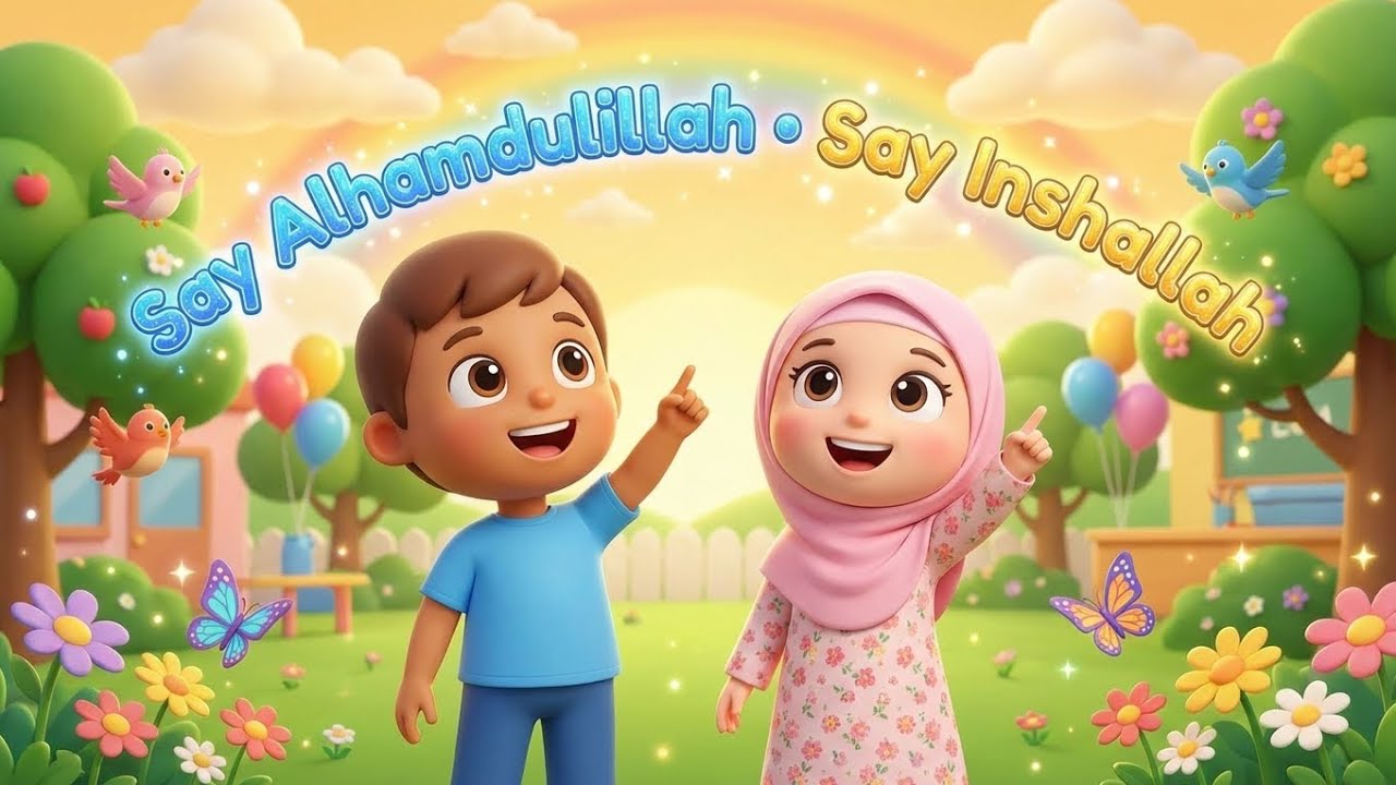 "Say Alhamdulillah Say Inshallah | Islamic Kids Cartoon Song | Children ...