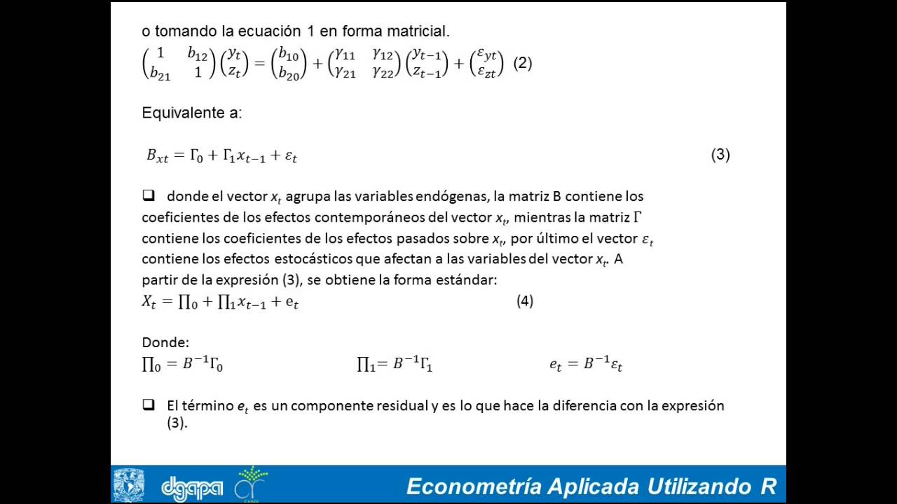 Capítulo 11. Modelos VAR - YouTube