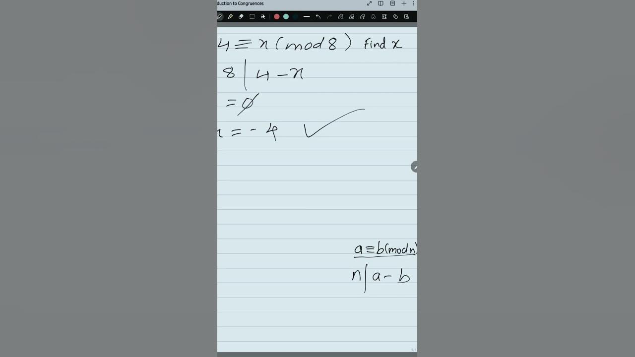 Question 2 of congruence modulo #arithmetic #advancedmath #algebra # ...