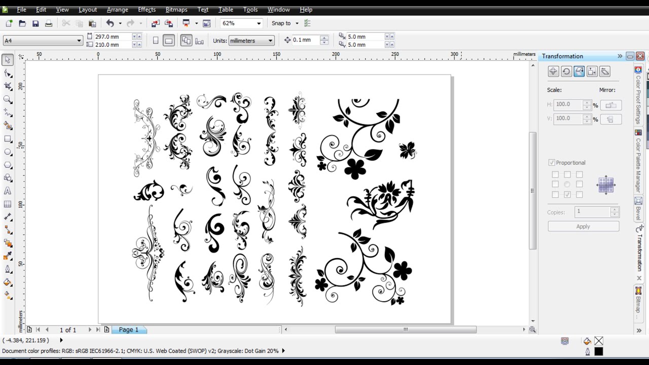DOWNLOAD ORNAMEN BATIK VECTOR COREL DRAW - YouTube