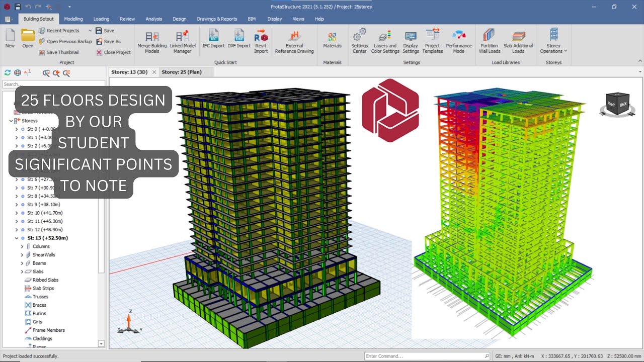 PROTASTRUCTURE 25 FLOORS BUILDING DESIGN BY OUR STUDENT. SOME USEFUL ...