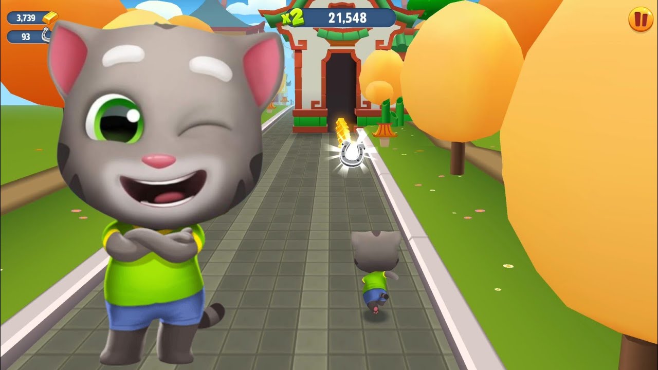 Talking Tom Gold Run Chinese Version - Talking Tom in Water Village Full Screen Android Gameplay ...