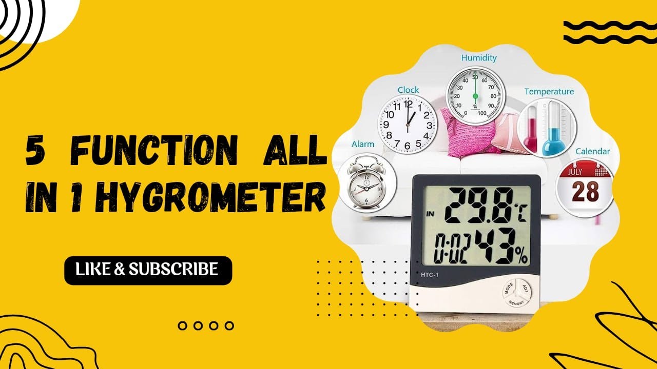 5 Functions all in 1 Hygrometer - YouTube