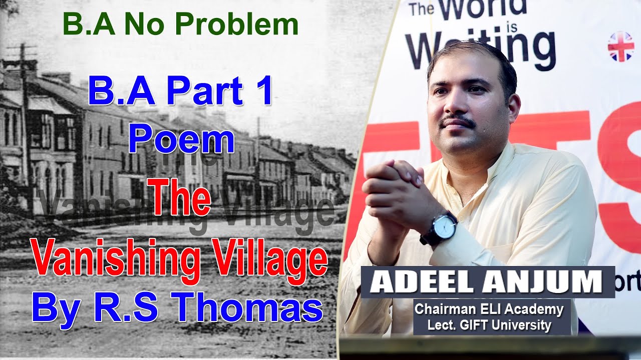 BA Poem The Vanishing Village, Lect 16- BA Part 1- BA English Book 1 ...