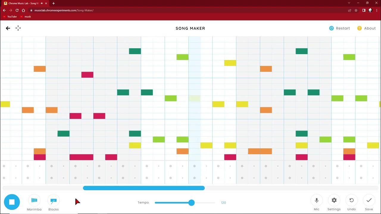 Twinkle Twinkle Little Star done in Chrome Music Lab - YouTube