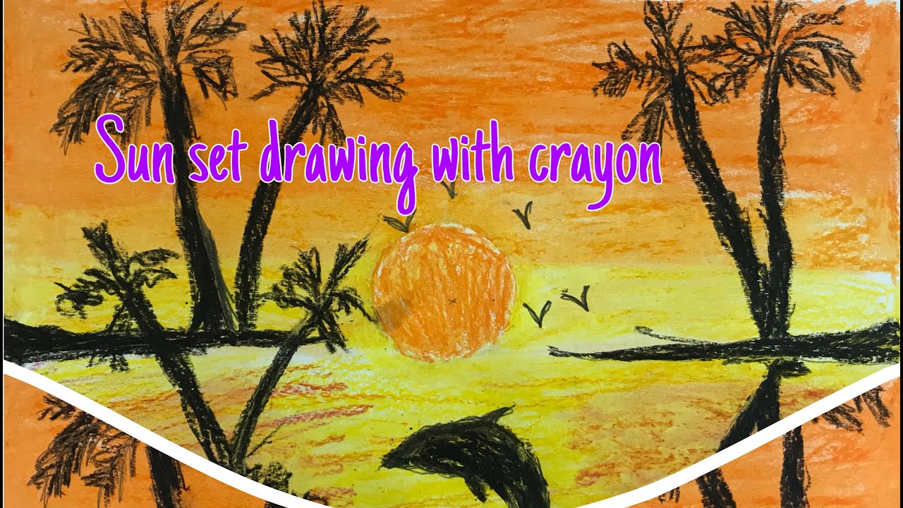 #sun set drawing with crayon/Nandhus world - YouTube