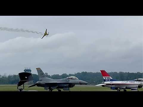 Quinte International Air Show - Backwards Plane Kyle Fowler - YouTube