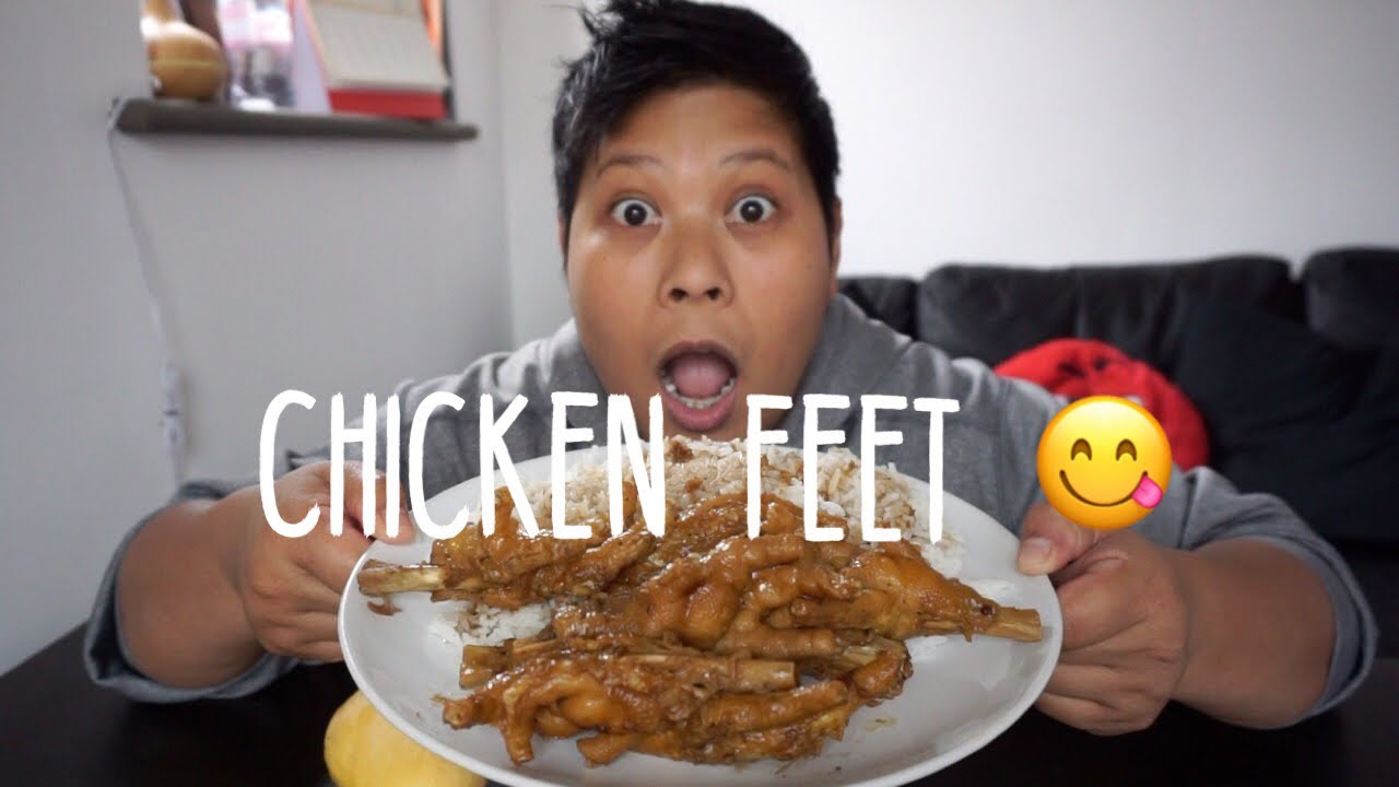 Chicken Feet Filipino Adobo Style Mukbang - YouTube