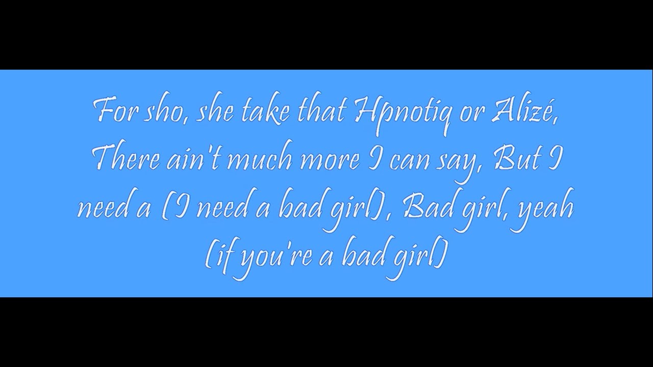 Usher - Bad Girl (Lyrics in 4K) - YouTube