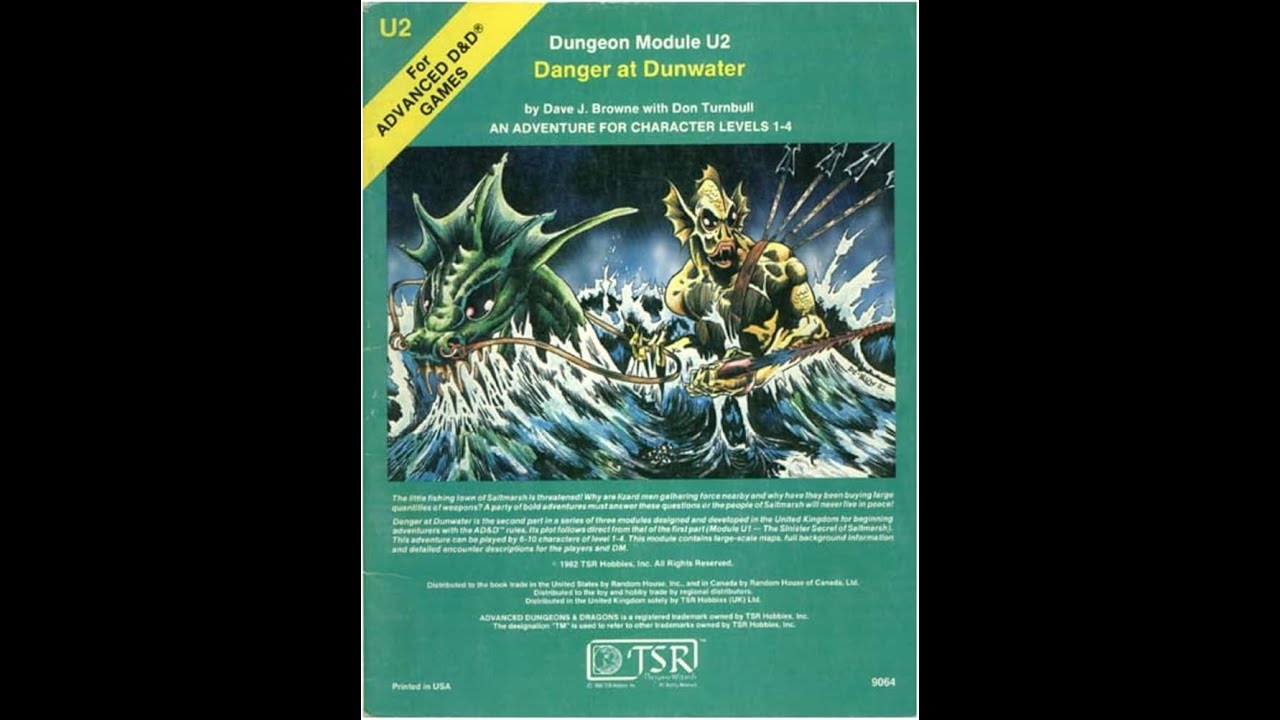 RETRO RPG REVIEW: "U2 Danger at Dunwater" by Dave Browne with Don ...