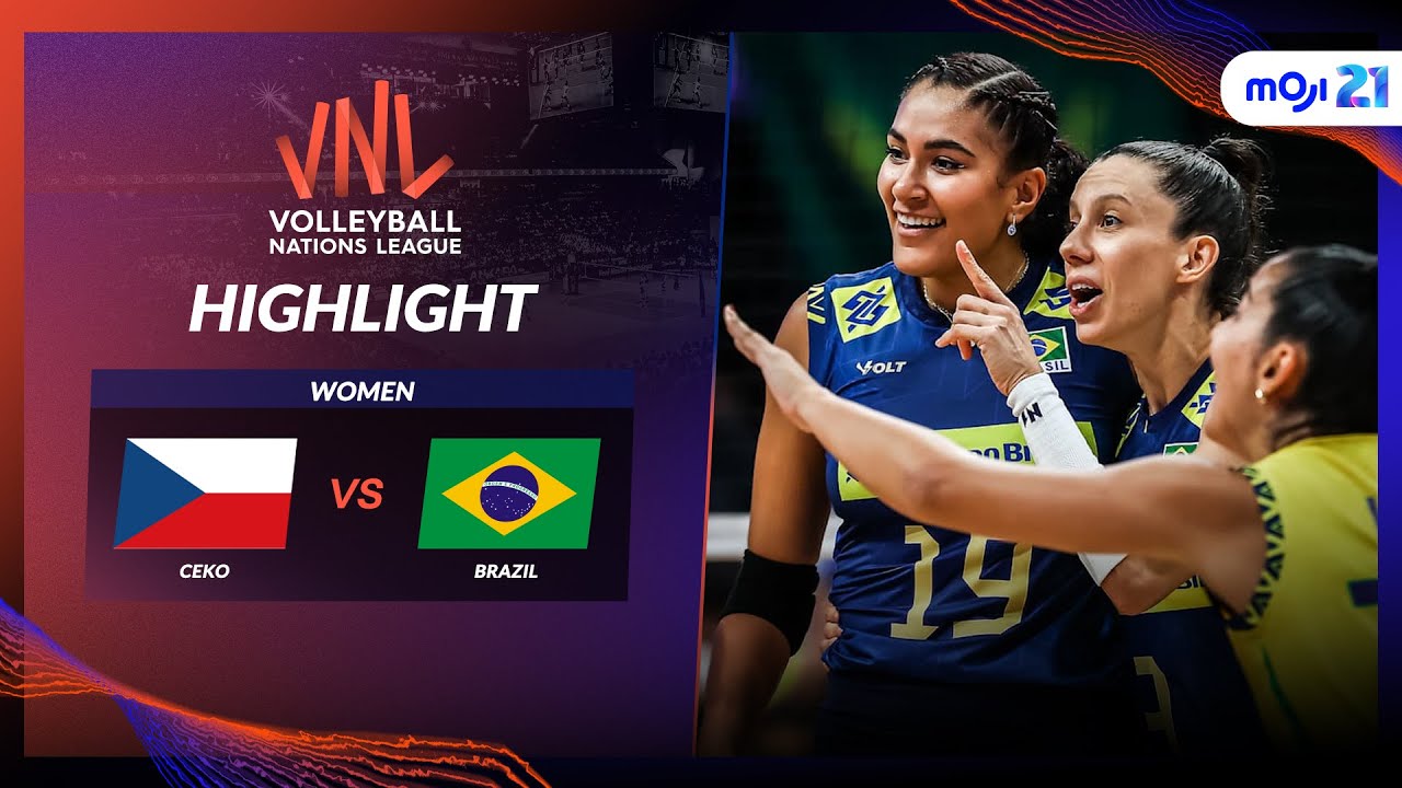Ceko VS Brazil 0-3 | Highlight Volleyball Nations League 2025 Women's ...