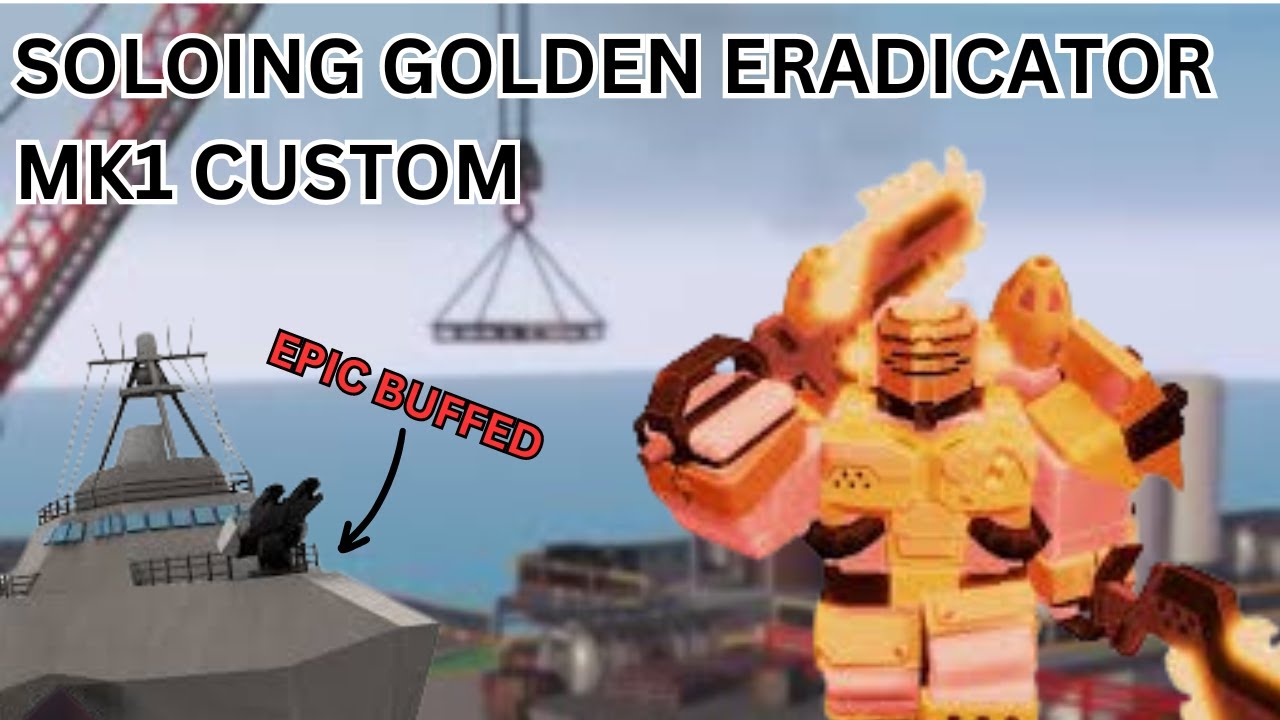Soloing Golden Eradicator MK1 Custom | Roblox TDX - YouTube