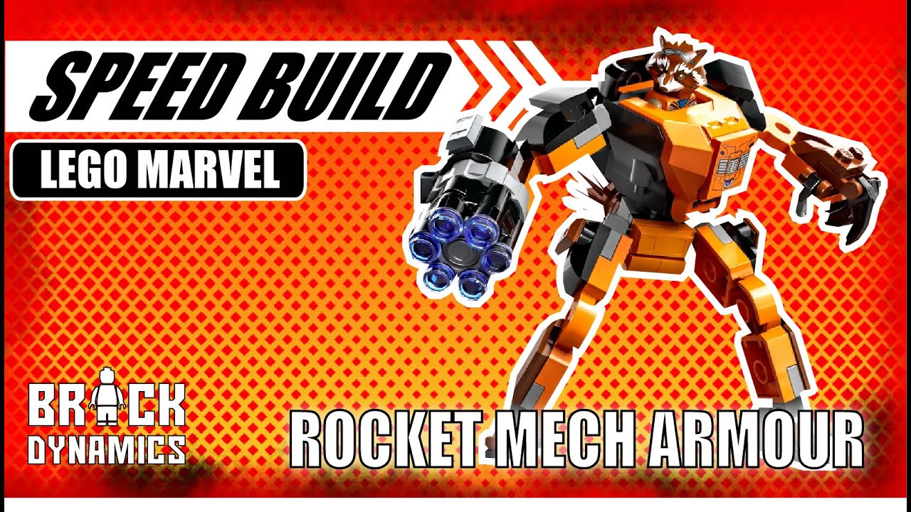Lego Speed Build - The Amazing Marvel's Rocket Mech Armour - Brick ...