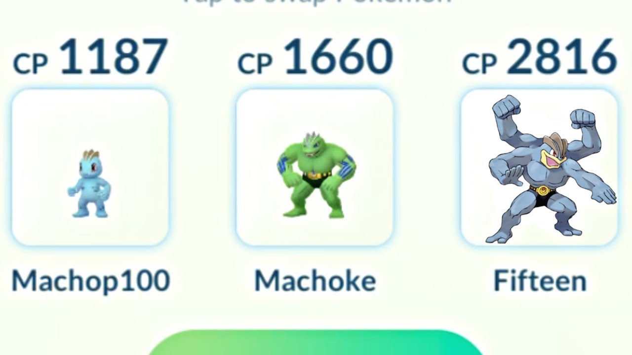 Machamp Evolution line in Master league - YouTube