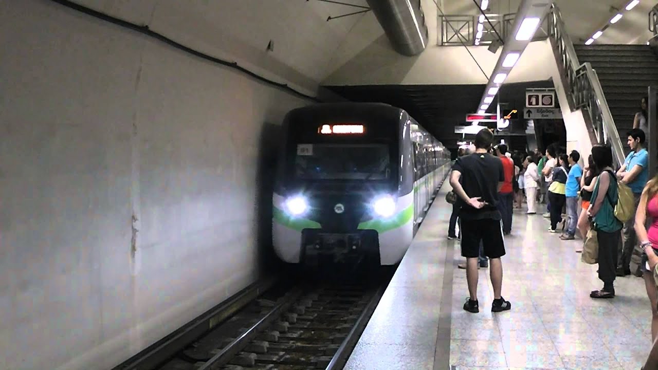 Athens Metro New Rotem EMU on test run - YouTube
