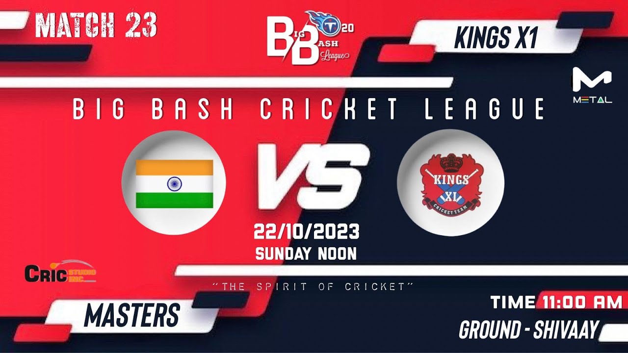 MASTERS vs KINGS XI(MATCH-23) - YouTube